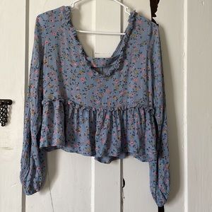 Tops | Floral Flowy Blouse | Poshmark